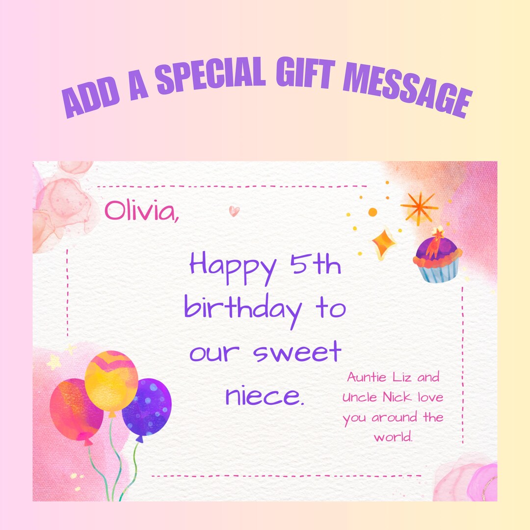 Personalized Gift Message, Add on Message - Etsy