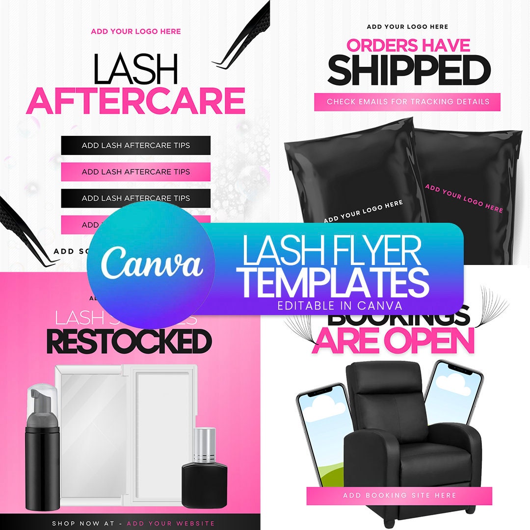 Lash Flyer Template, Lash Tech , Hair Stylist, Lash Artist ...