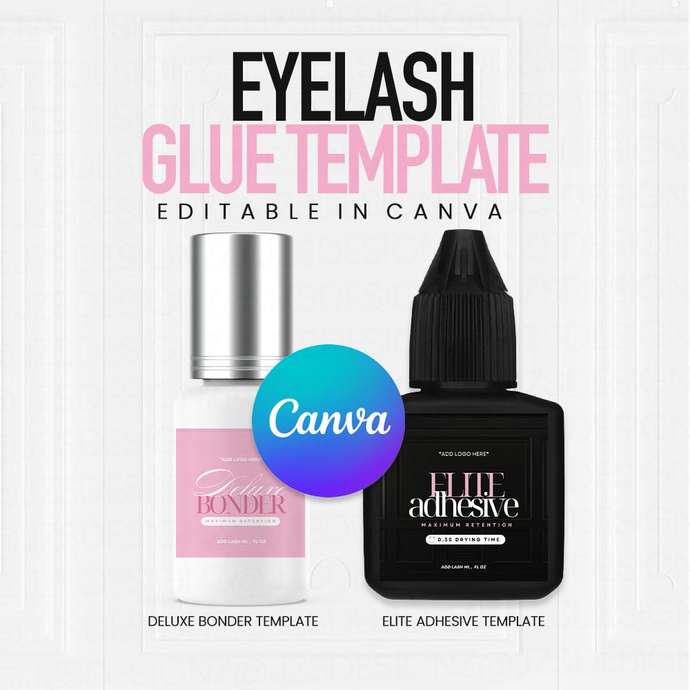 Eyelash Glue Label, Template , Lash Extensions , Lash Glue ,eyelash ...