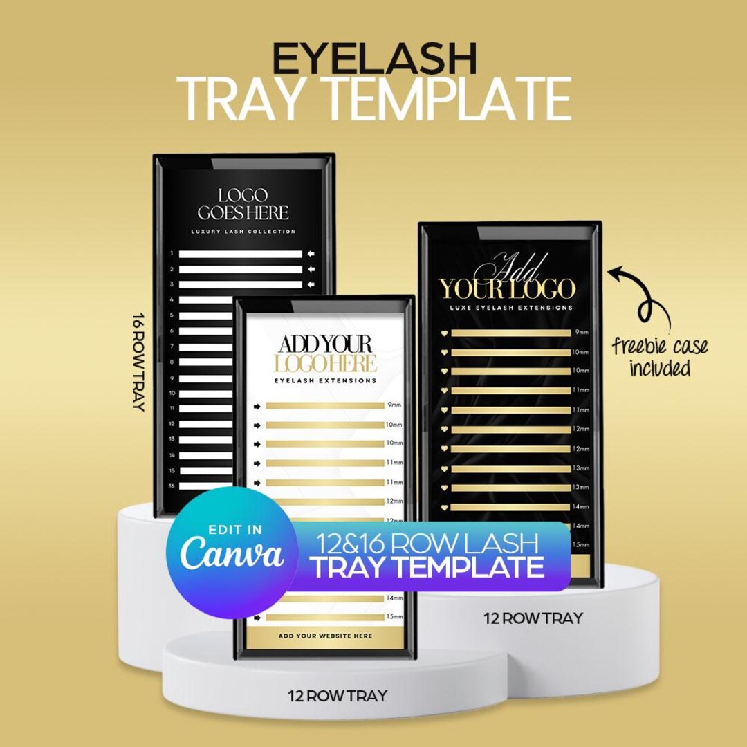 Eyelash Tray Template, Eyelash Mockup , Lash Tray Mockup, Eyelash Tray ...