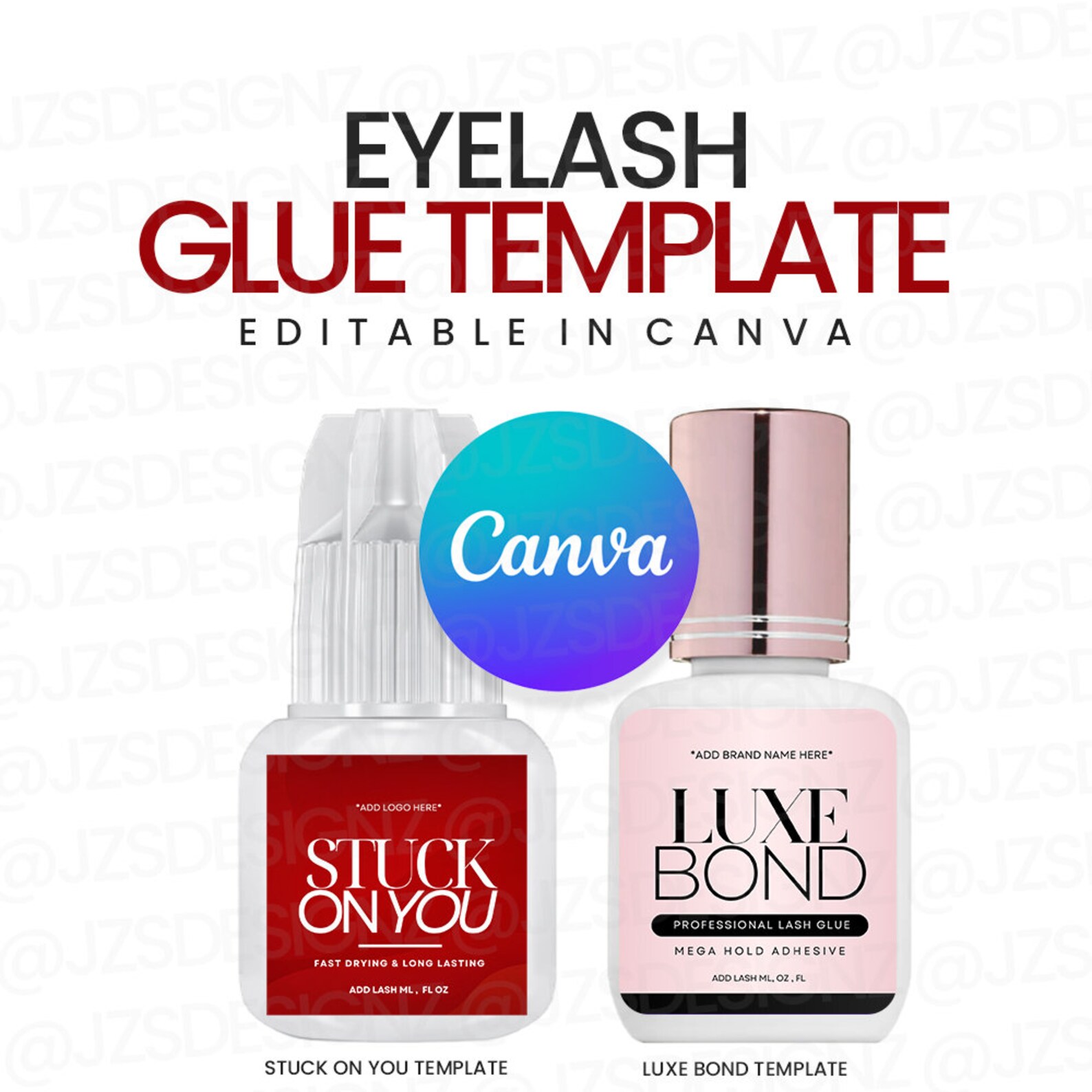 Eyelash Glue Label, Template , Lash Extensions , Lash Glue ,eyelash ...