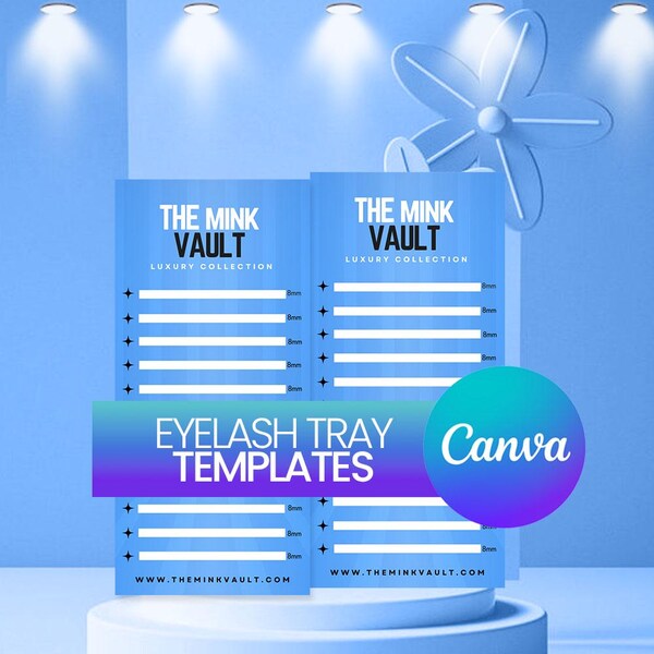 Lash Tray Design Template - Etsy