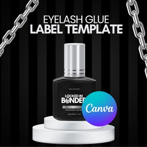 Eyelash Glue Label, Template , Lash Extensions , Lash Glue ,eyelash ...