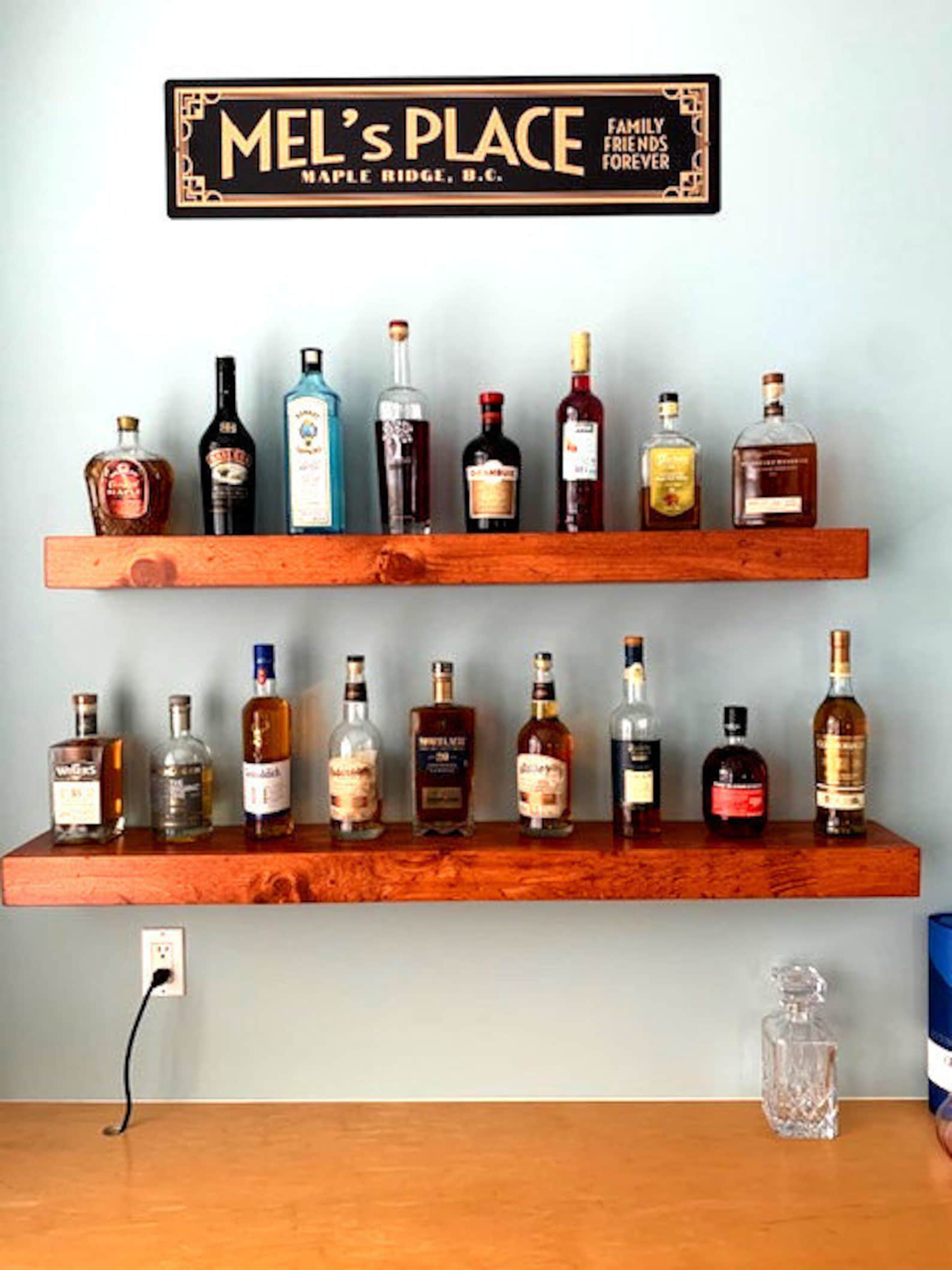 Floating Shelves FREE SHIPPING Handcrafted 24 Colours. - Etsy