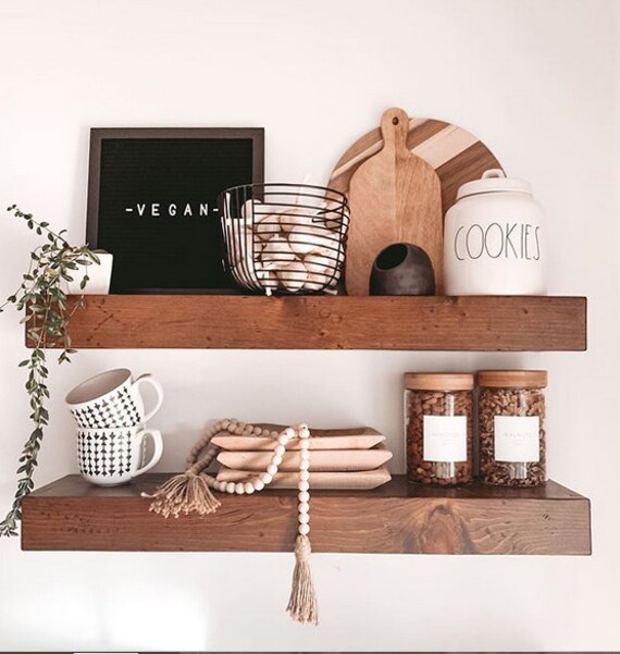 Floating Shelves FREE SHIPPING Handcrafted 24 Colours. - Etsy