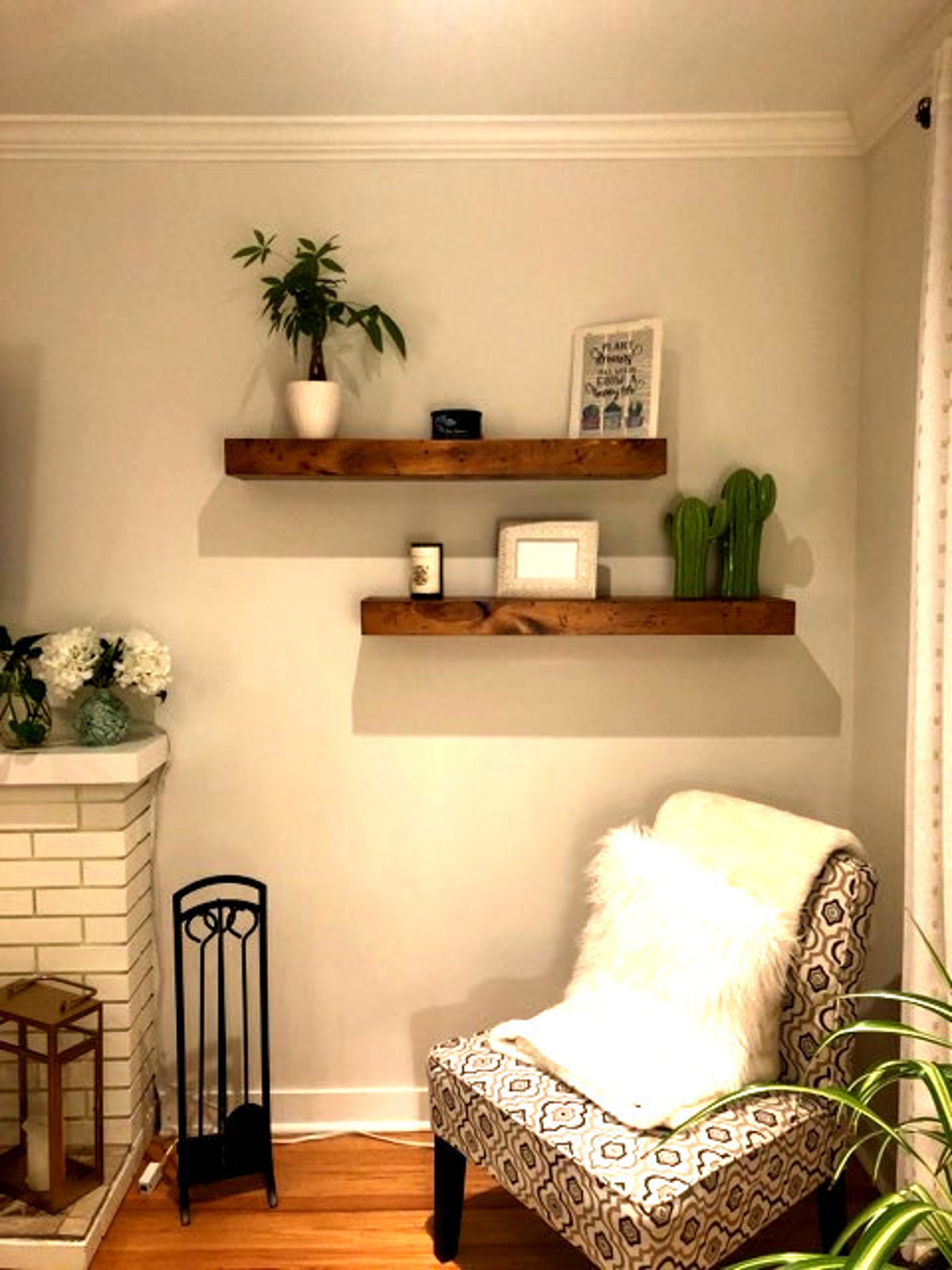 Floating Shelves FREE SHIPPING Handcrafted 24 Colours. - Etsy