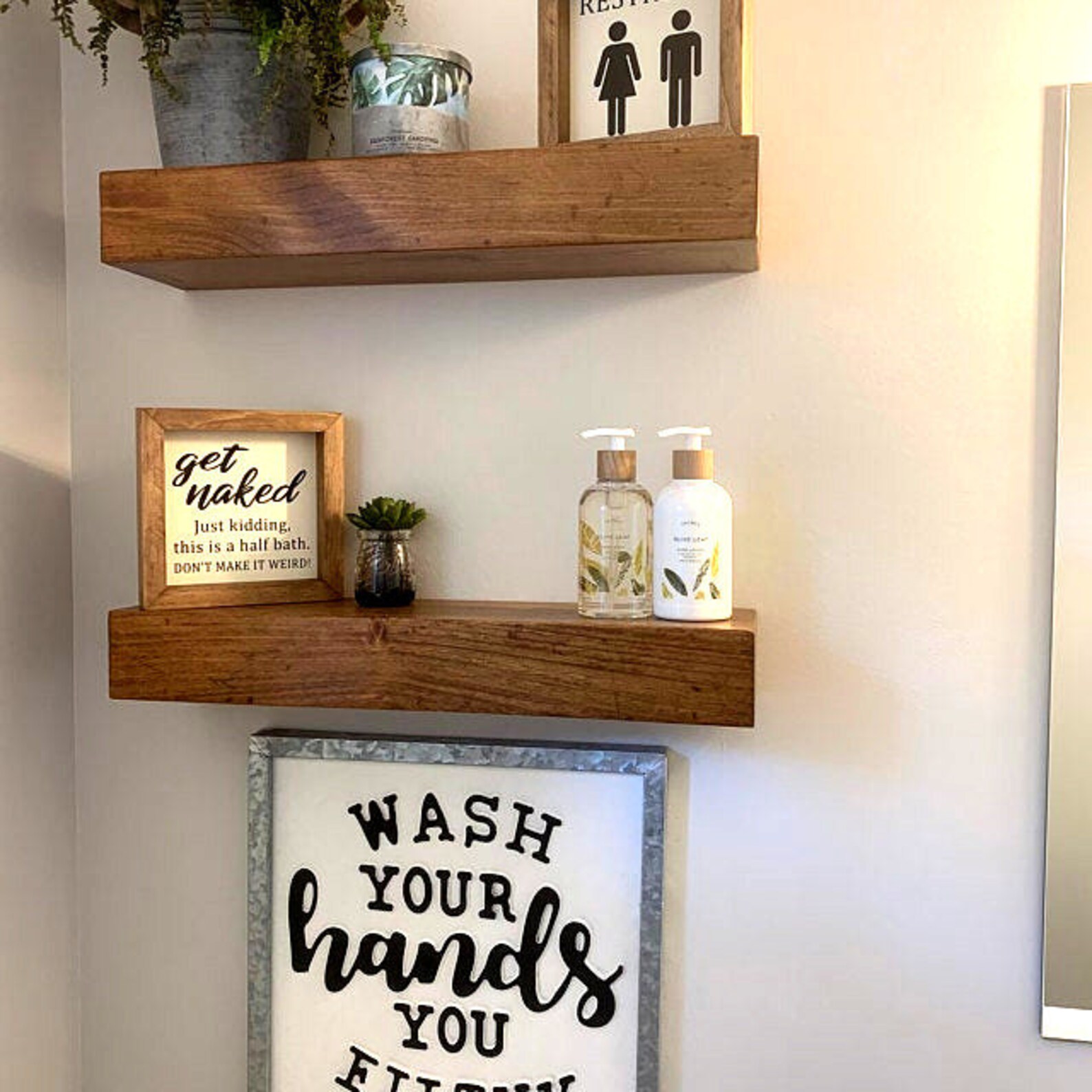 Floating Shelves FREE SHIPPING Handcrafted 24 Colours. - Etsy