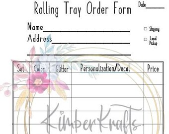 Coaster Order Form - Etsy