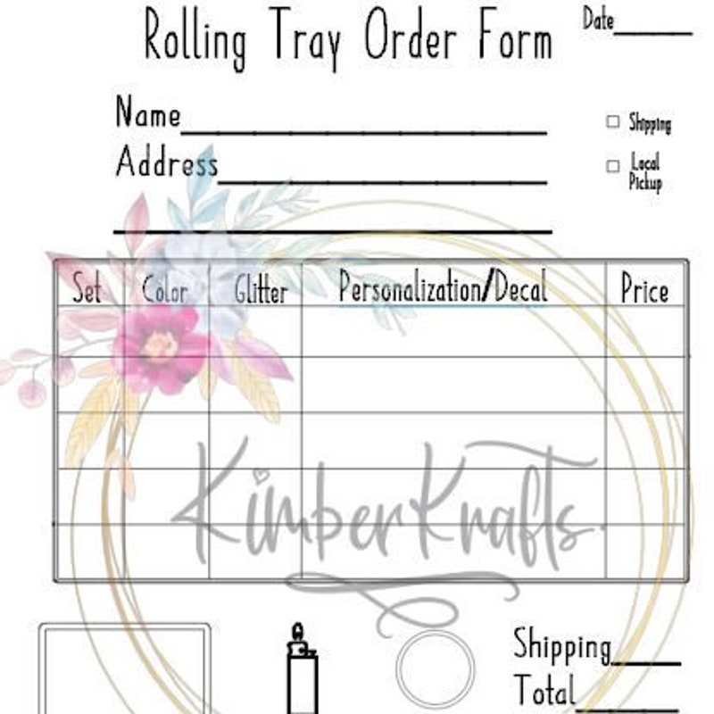 Order Form Template - Etsy