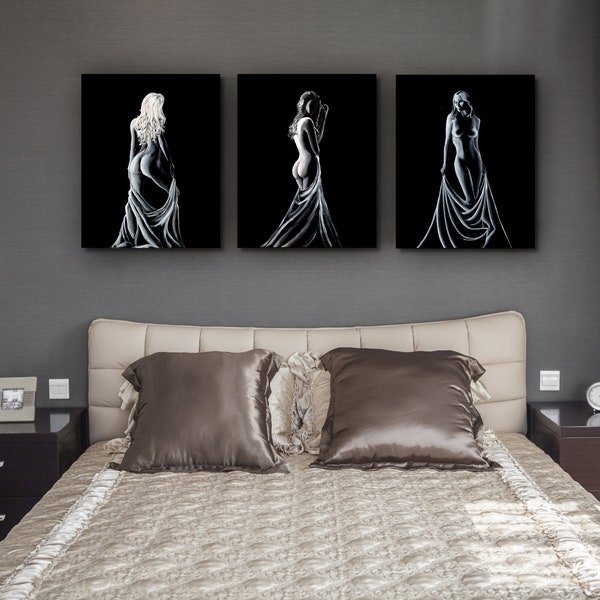 Black Woman Nude Art Canvas Etsy Australia