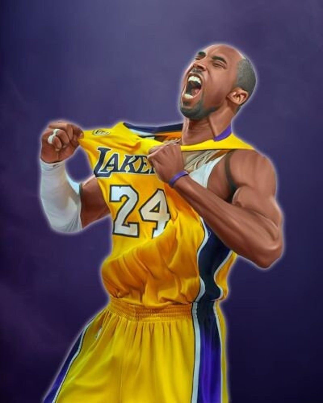 Kobe Bryant RIP Canvas Print Basketball Wall Art Basketball Gift Man ...