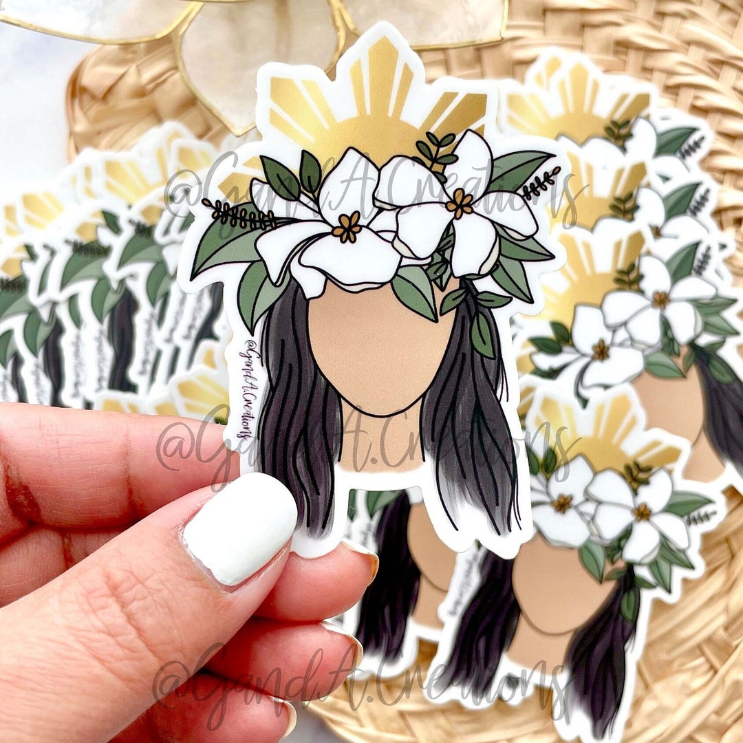 Filipina Sampaguita Crown Sticker - Etsy