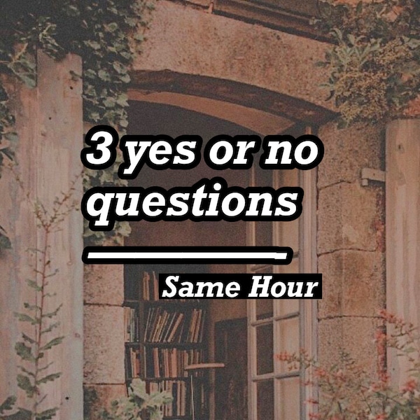 3 Yes or No Questions Tarot Reading Fast Same Day - Etsy