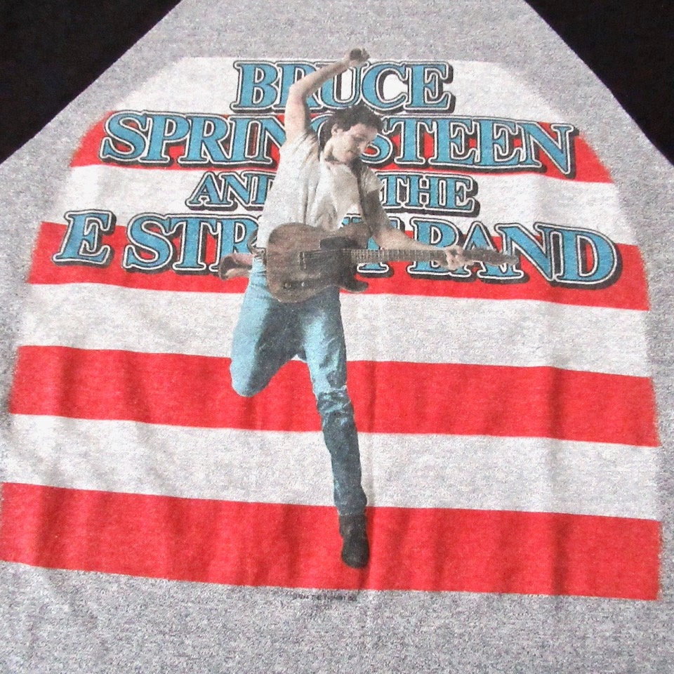 80s Vintage Mens Bruce Springsteen Born In The U.S.A. Tour T-Shirt sold ...