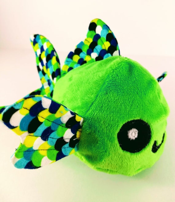 Fish lime green stuffed animal | Etsy