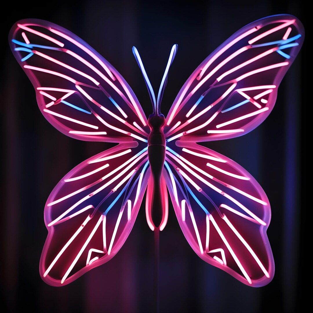 Custom Butterfly Neon Sign Name Butterfly Neon Sign Bedroom Butterfly ...