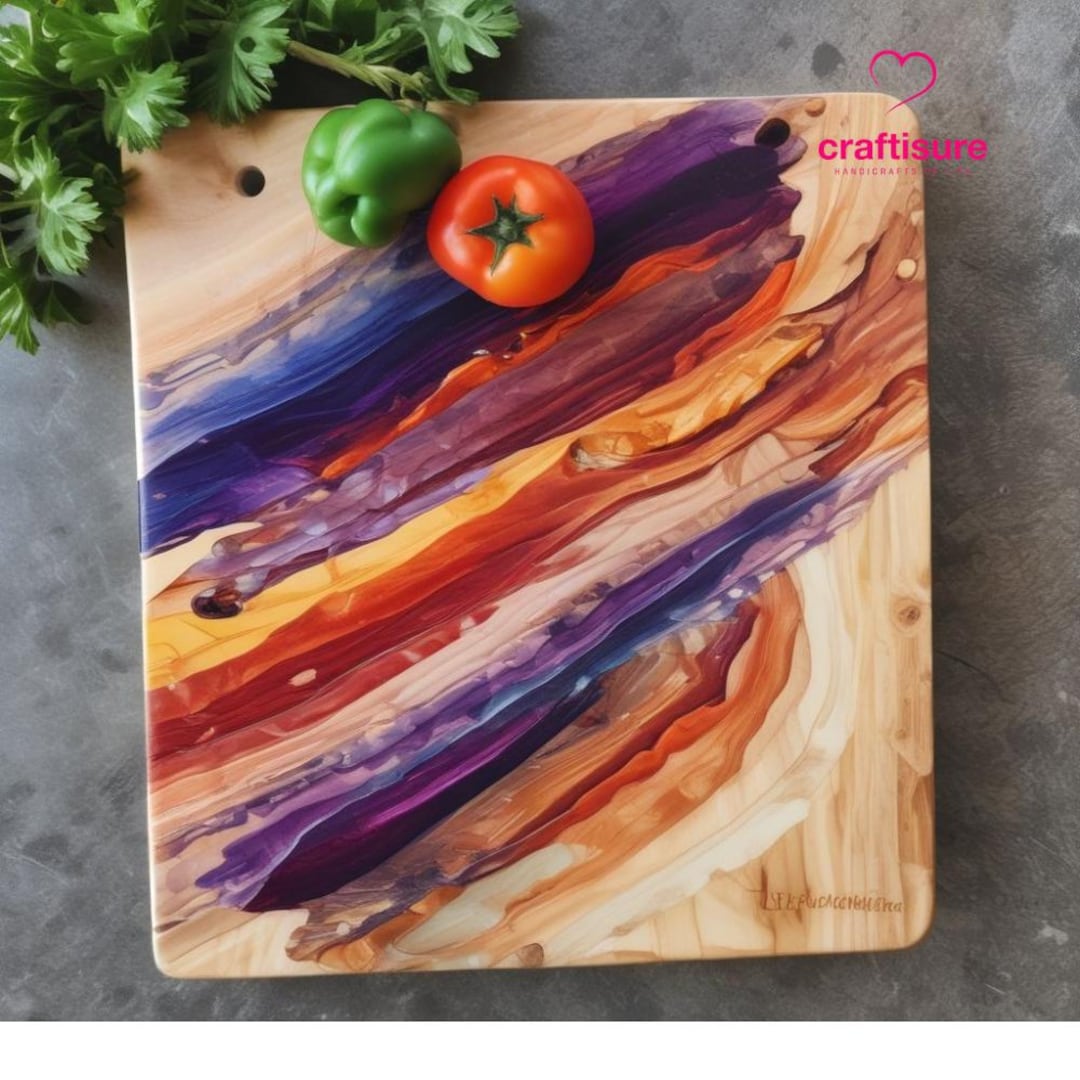 Personalized Custom Epoxy Resin Chopping Cutting Board Handcrafted ...