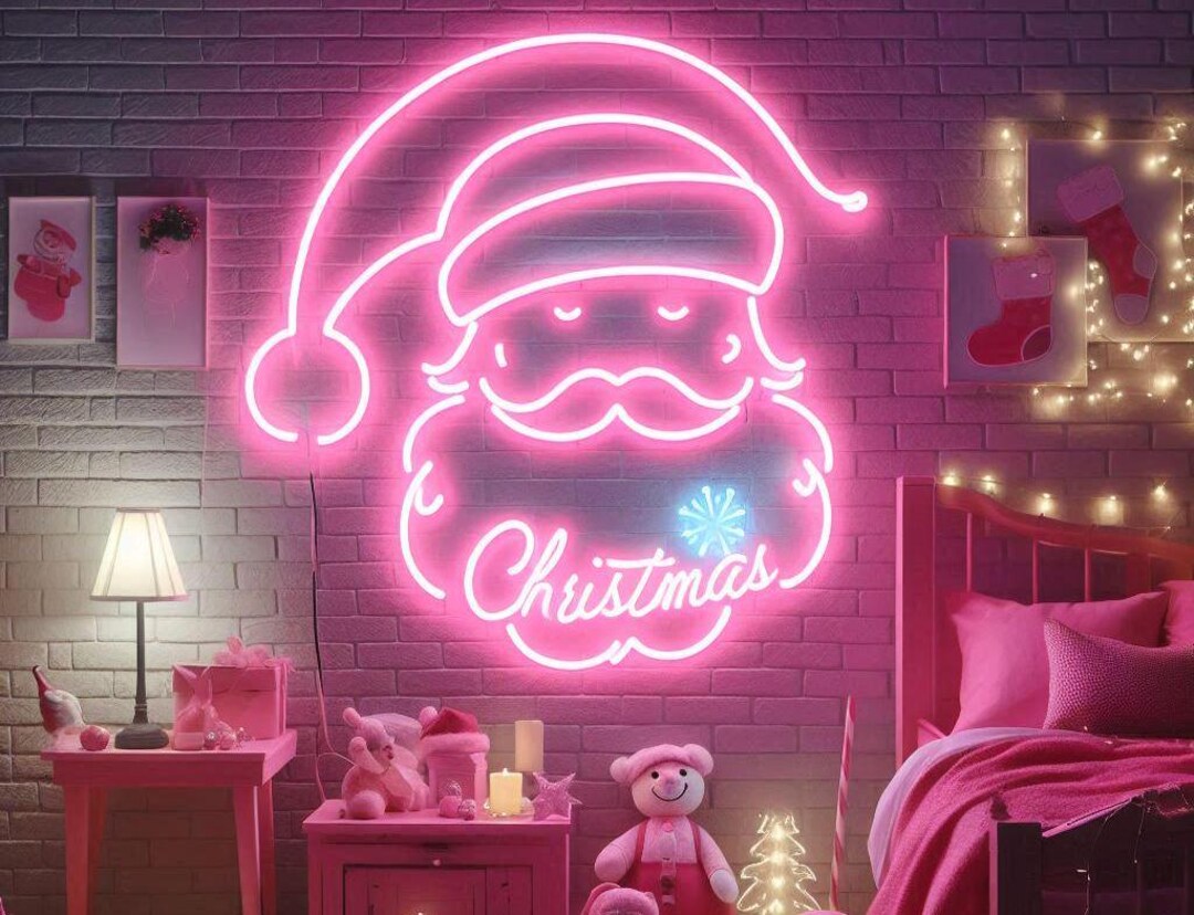Custom Christmas Santa Neon Sign Name Jesus Birthday Sign Light up ...