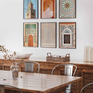 Moroccan Wall Art Set of 6,printable Morocco Photography Gallery Set ...