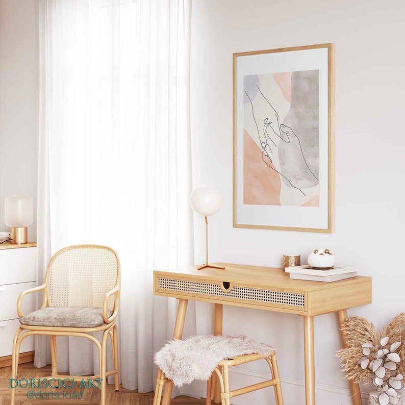 Minimalist Holding Hands Printable Set of 3couple Hands One - Etsy