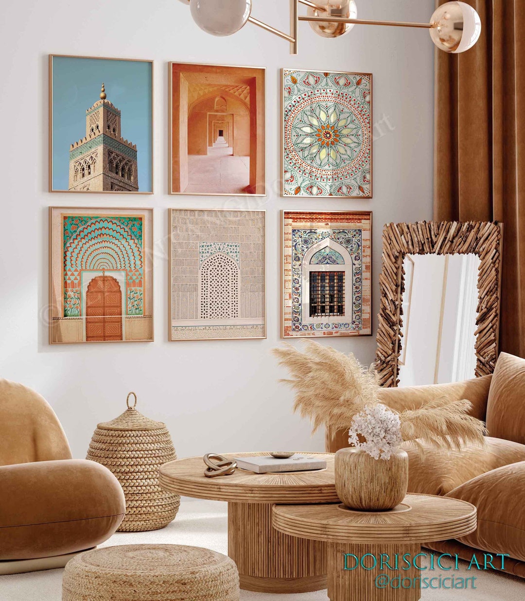 Moroccan Wall Art Set of 6,printable Morocco Photography Gallery Set ...
