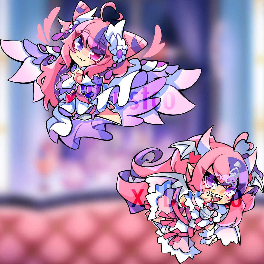 2.5in Vshojo Angel Demon Iron Mouse Keychain Charm - Etsy