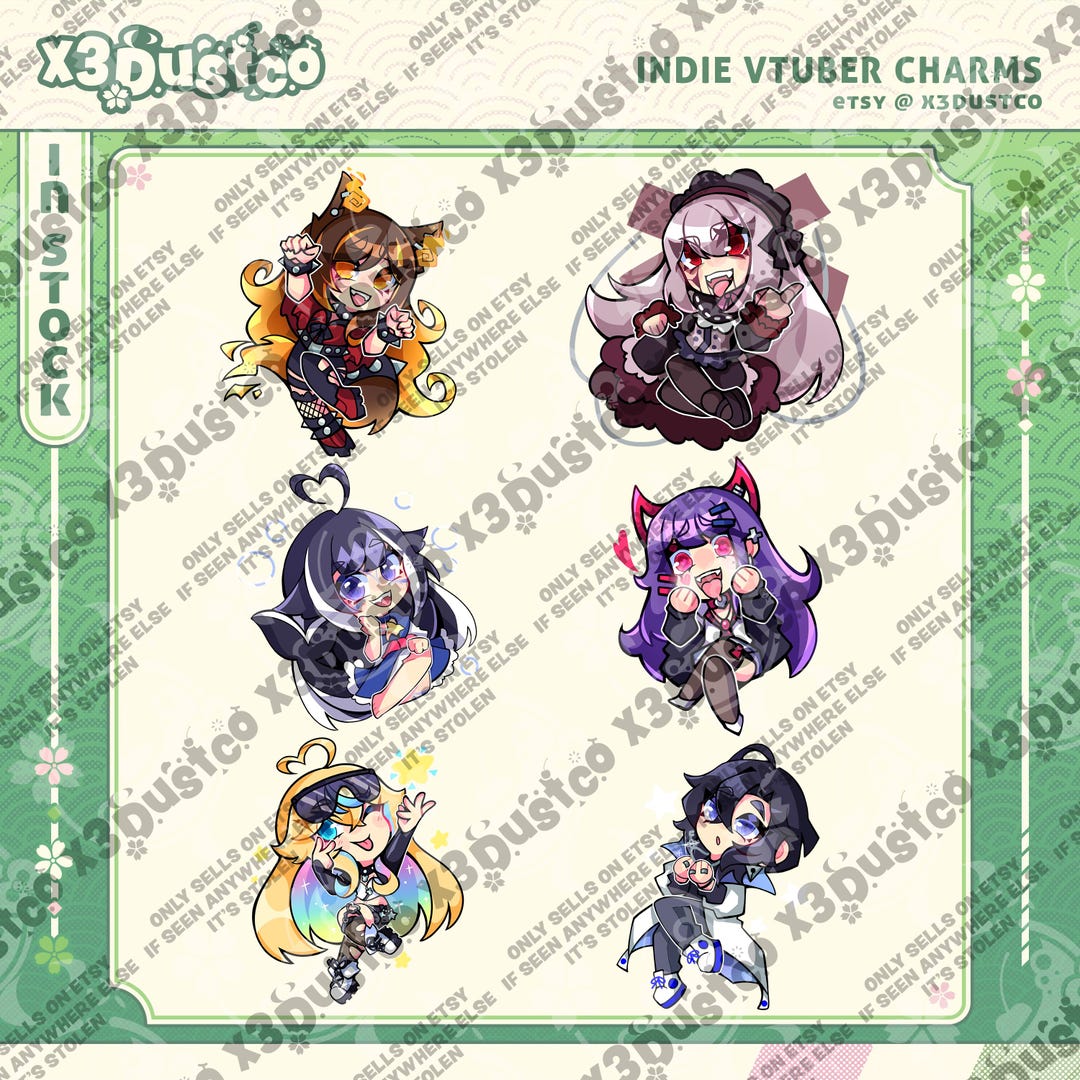 2.5in Indie Vtuber Keychain Charm - Etsy