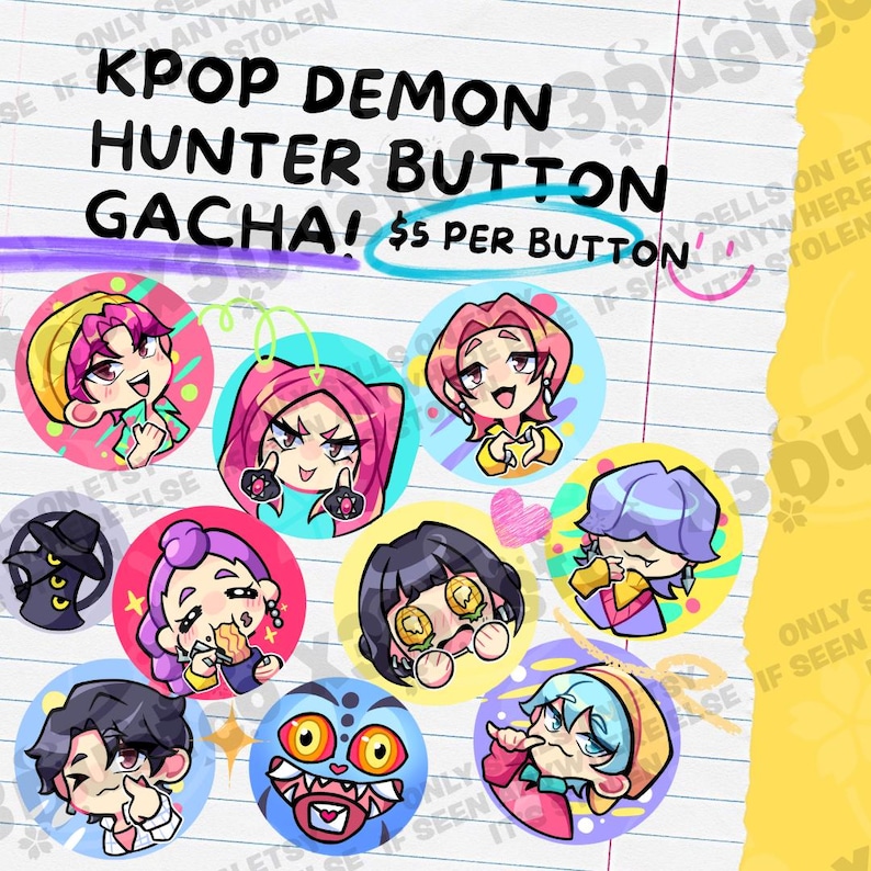 LAST RUN 2.25 Kpop Demon Hunters Button - Etsy