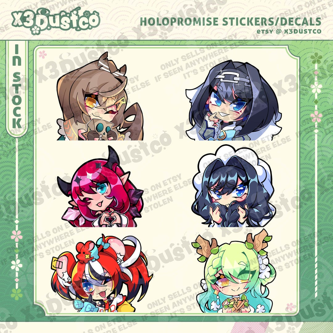 Hololive Holopromise Vtuber Stickers/decals - Etsy
