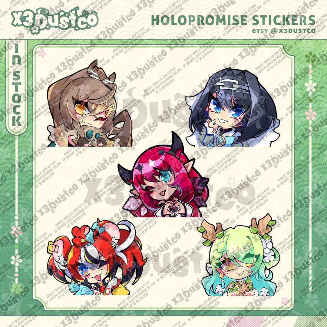 Hololive Holopromise Vtuber Stickers/decals - Etsy