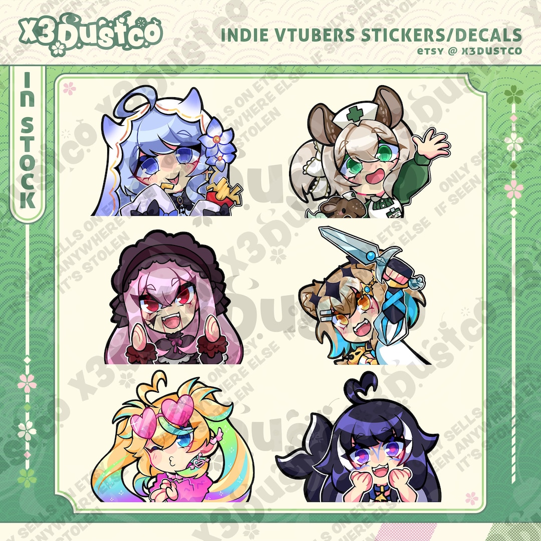 Indie Vtuber Stickers/decals - Etsy