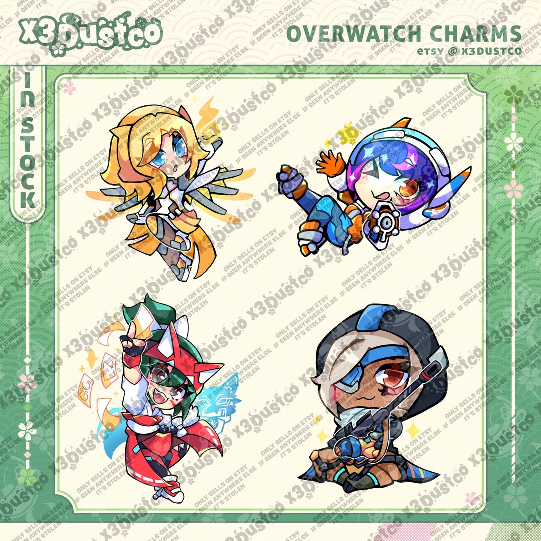2.5in Overwatch Kiriko/mercy/juno/ana Keychain Charms - Etsy