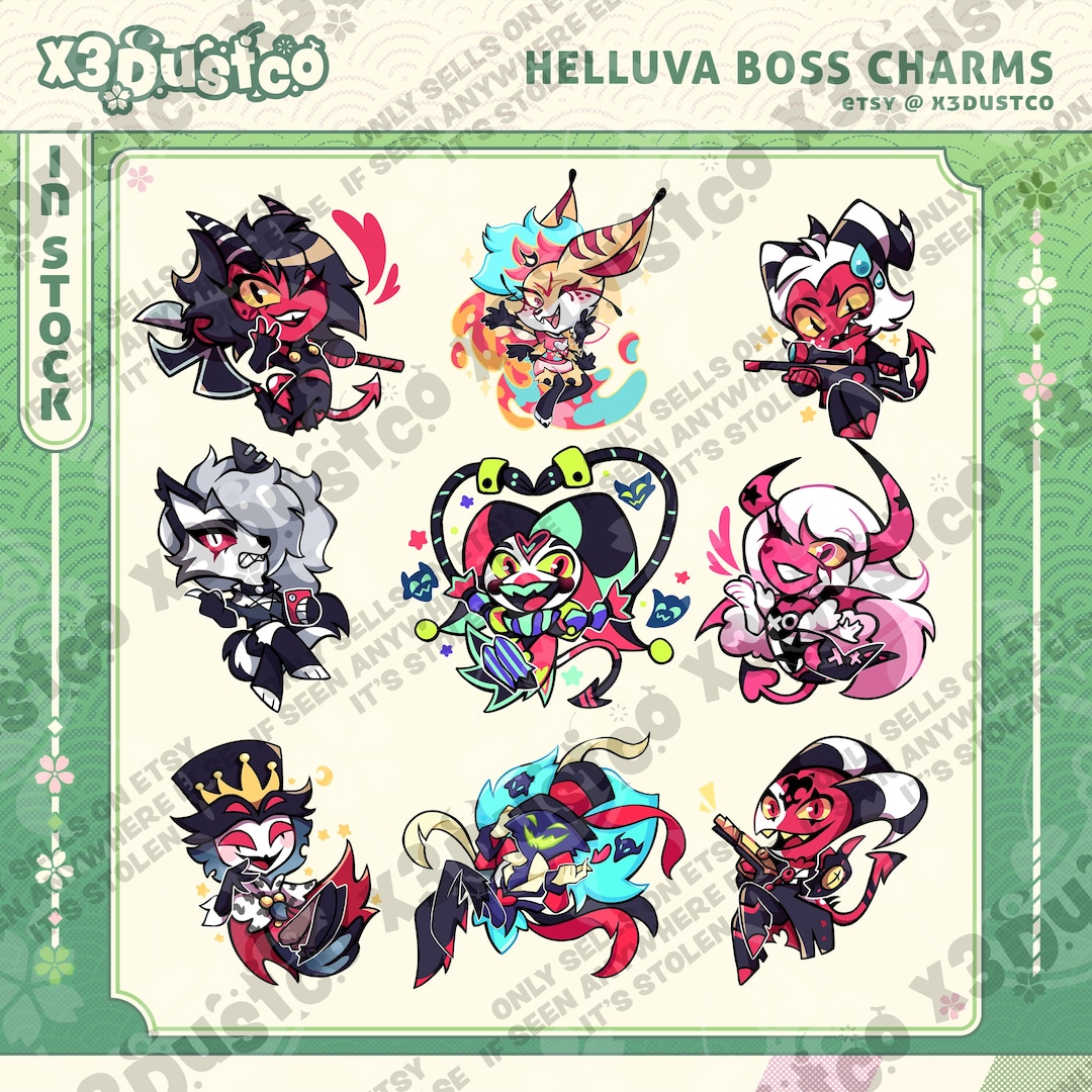 2.5in Helluva Boss Keychain Charms - Etsy