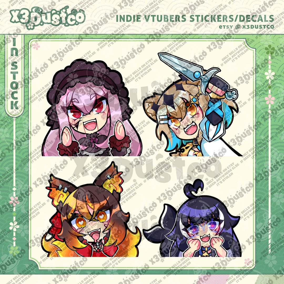 Indie Vtuber Stickers/decals - Etsy