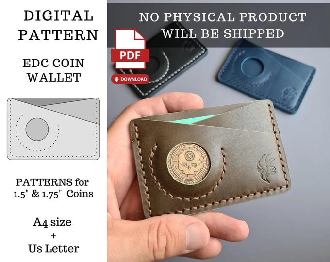 Leather Wallet Pattern - Minimalist Wallet PDF - Leather Pattern ...