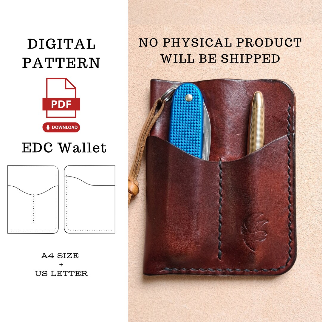 Edc Wallet-pdf Pattern,edc Pocket Organizer Digital Template,edc Caddy ...