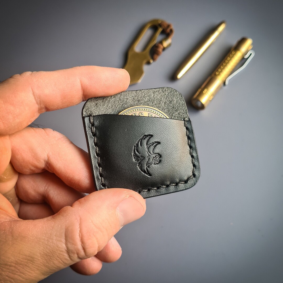 Edc Coin Leather Pouch,challenge Coin Leather Slip,reminder Coin ...