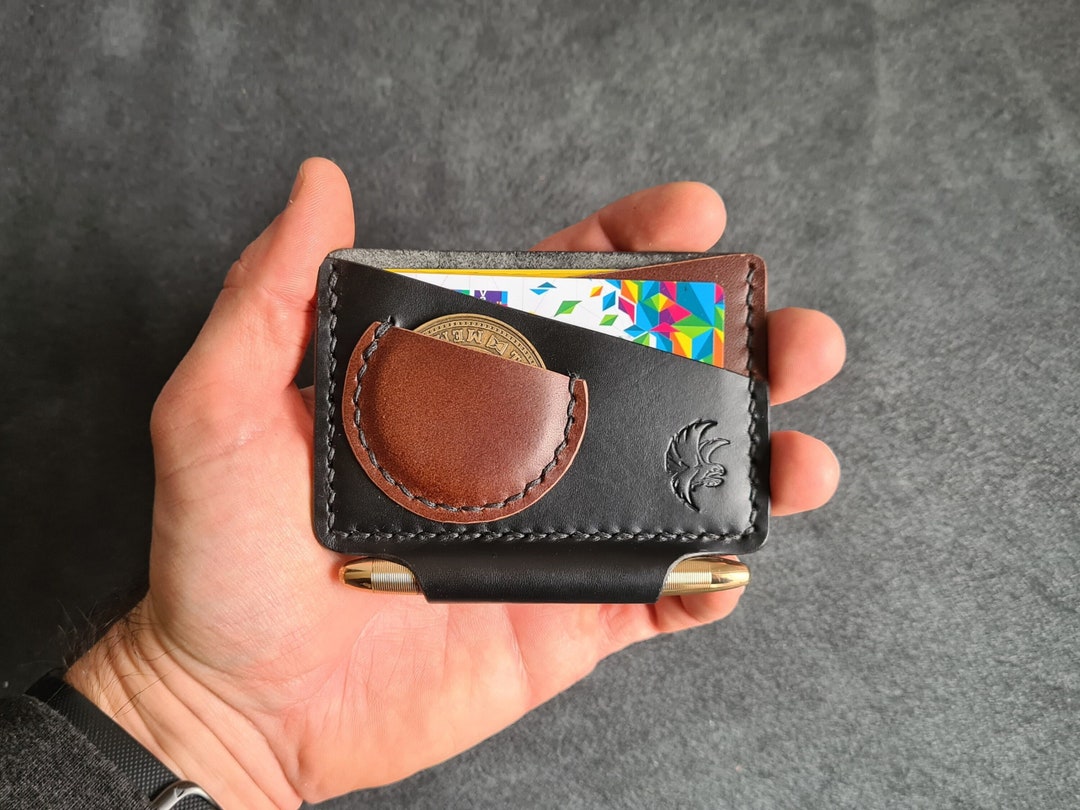 Edc Pen Wallet With Coin Pocket,leather Wallet With Coin Pouch,edc ...