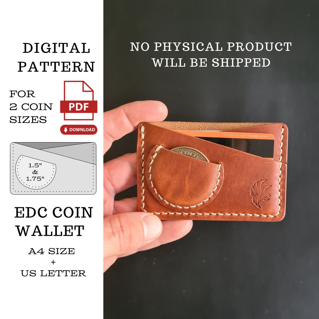 Challenge Coin Wallet PDF Pattern,edc Wallet Template,slim Wallet ...