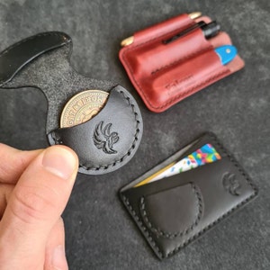 Leather Edc Coin Holder,leather Coin Pouch,challenge Coin Holder ...