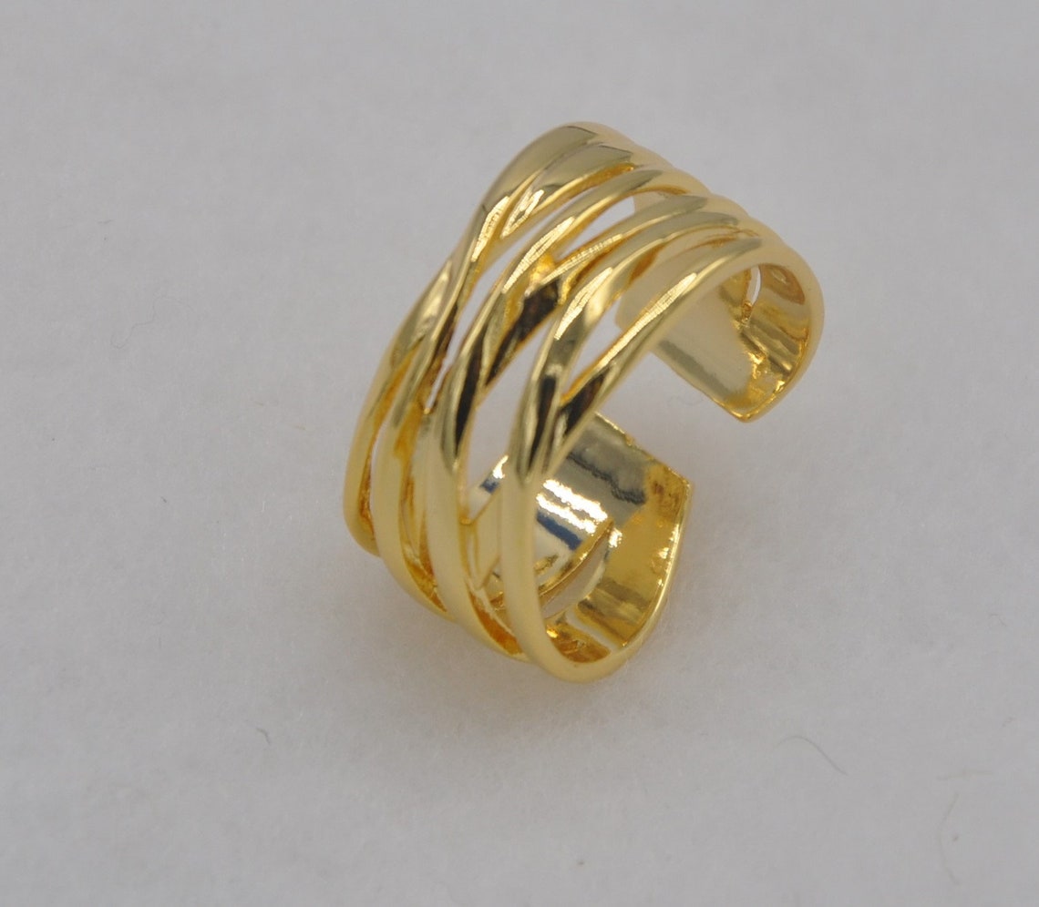 Adjustable Gold Ring Adjustable Ring Adjustable 925 | Etsy