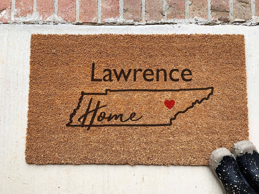 Home State Welcome Mat, Custom State Mat, State Outline, Home Decor ...