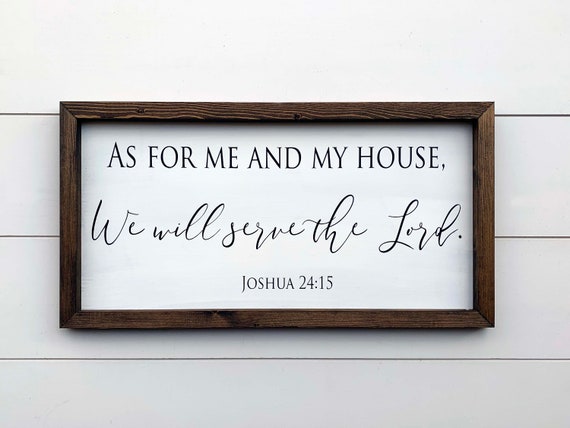 Joshua 24:15 Sign Wood Signs Home Decor Scripture Signs | Etsy