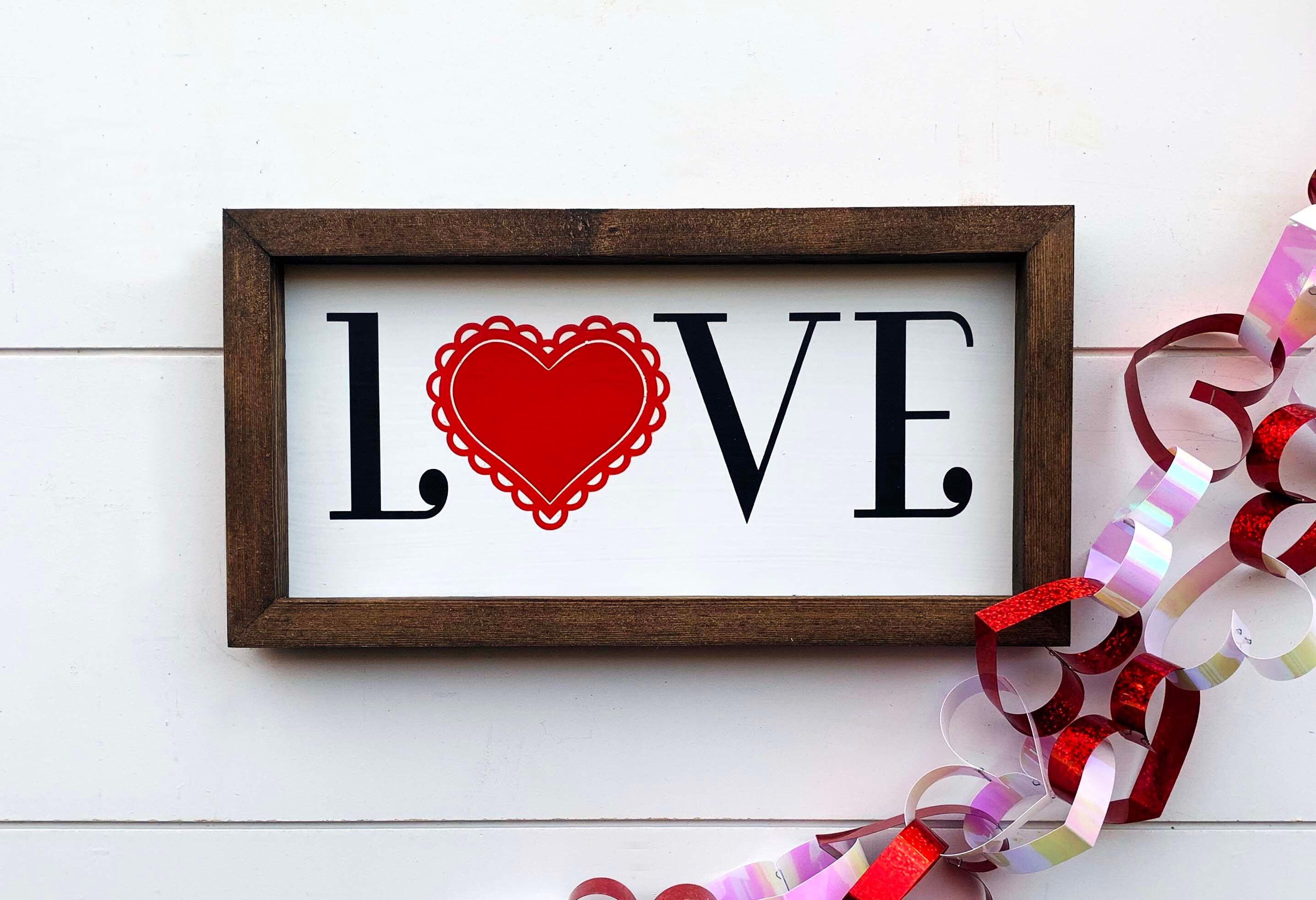 Love Sign, Valentine's Day Sign, Valentine's Decor, Gift Idea ...