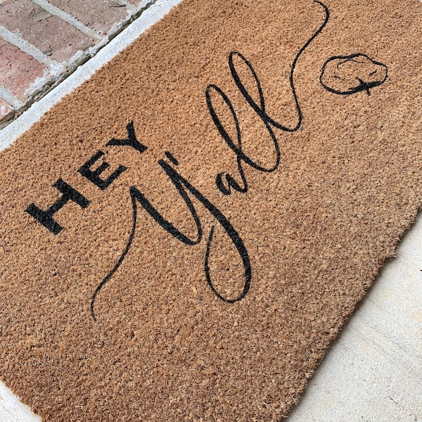 Hey Yall Mat - Etsy