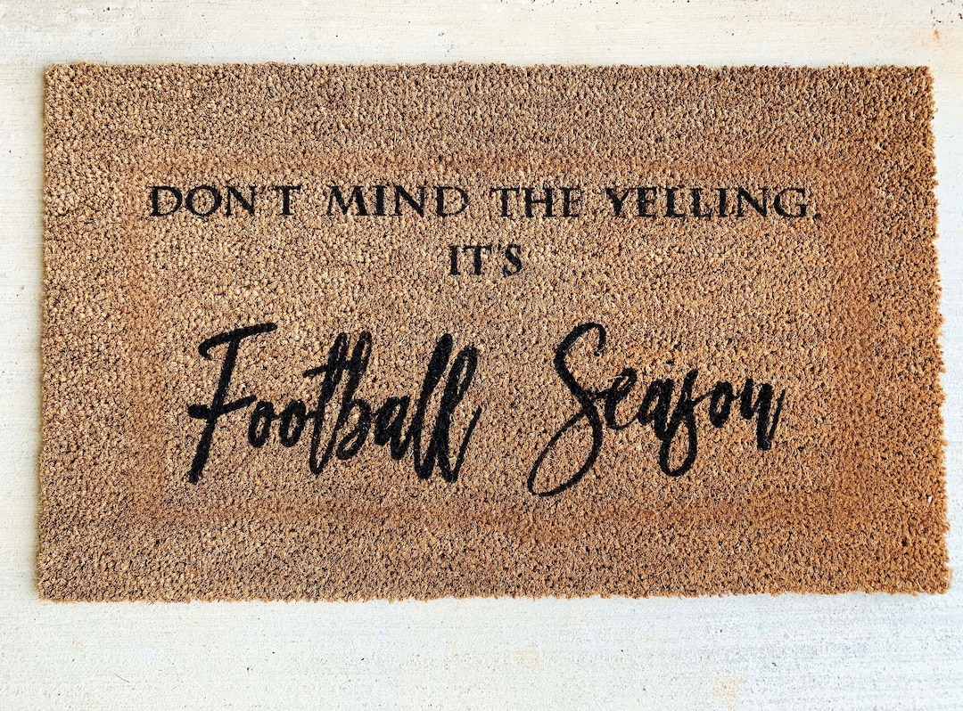 Football Season Welcome Mat, Doormats, Football Welcome Mats, Fall ...