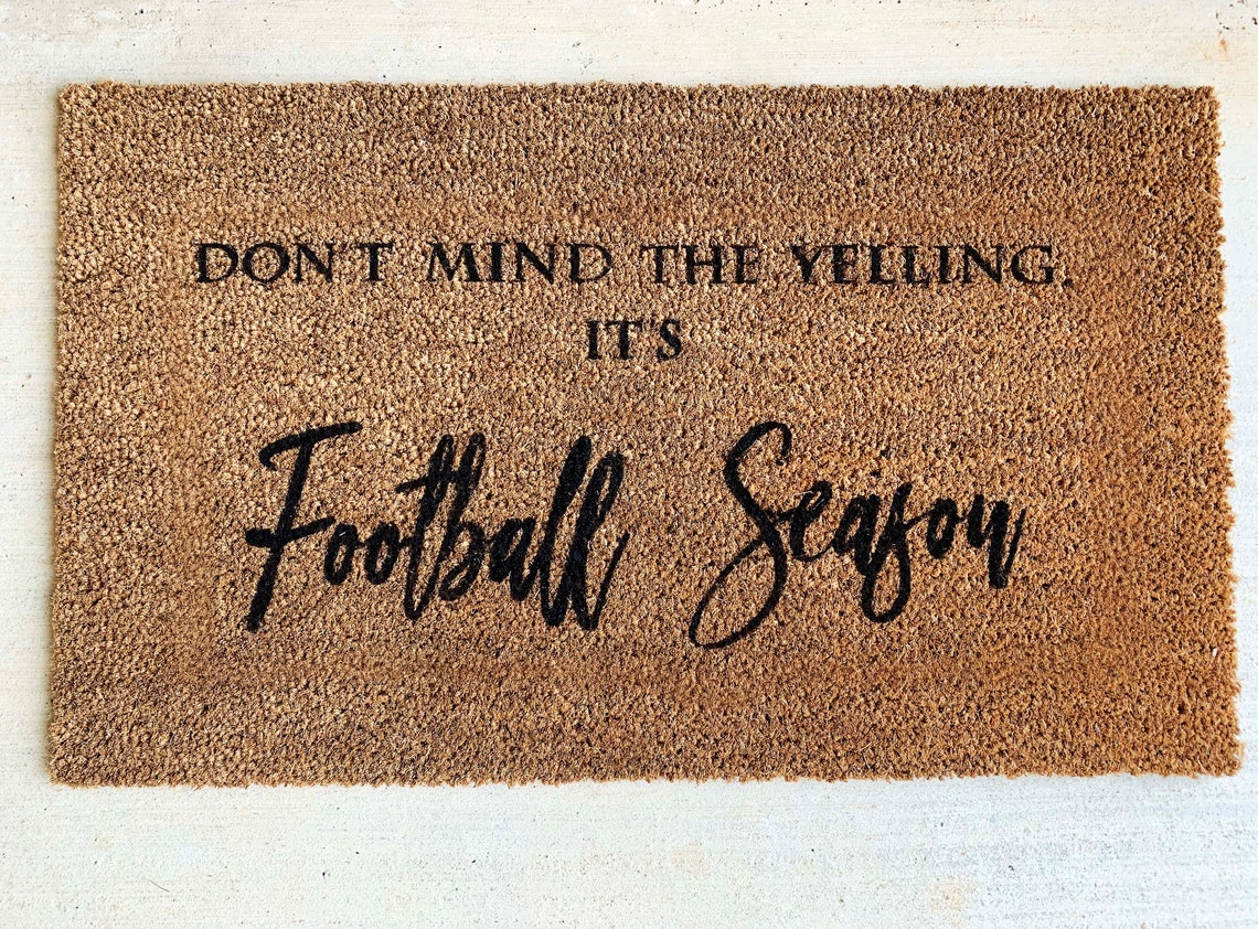 Football Season Welcome Mat Doormats Football Welcome Mats - Etsy