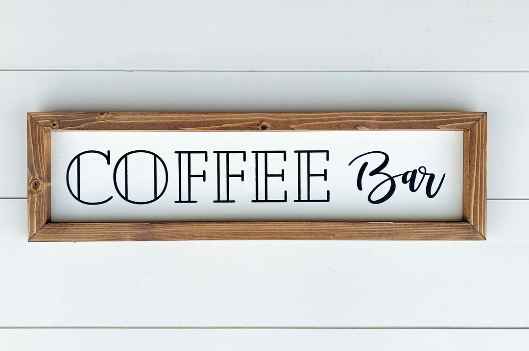 Letrero de cafetería, letreros de madera, decoración del hogar, bar de ...