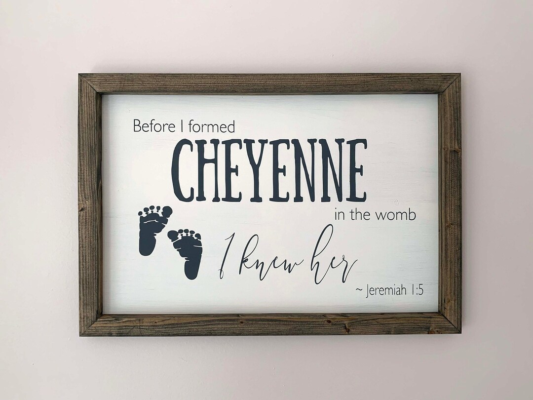 Jeremiah 1:5 Sign, Scripture Signs, Baby, Nursery Decor, Bible Verse ...
