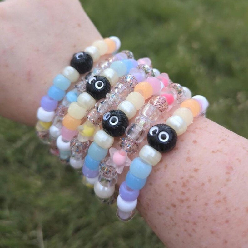 Soot Sprite Inspired Bracelets | Ghibli - Fan Made - Uv Beads - Color Changing - Spirited Away ...